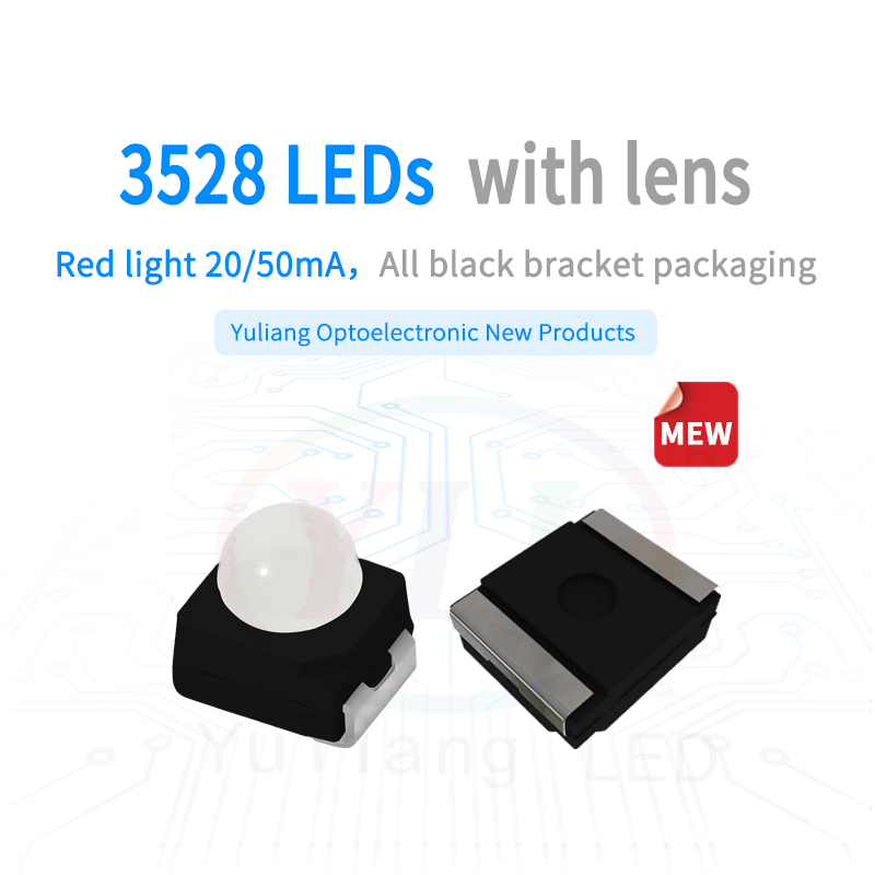 Dome lens 3528 Red smd led Viewing Angle:60°_images_parameter_Regulation book_Yuliang Optoelectronic